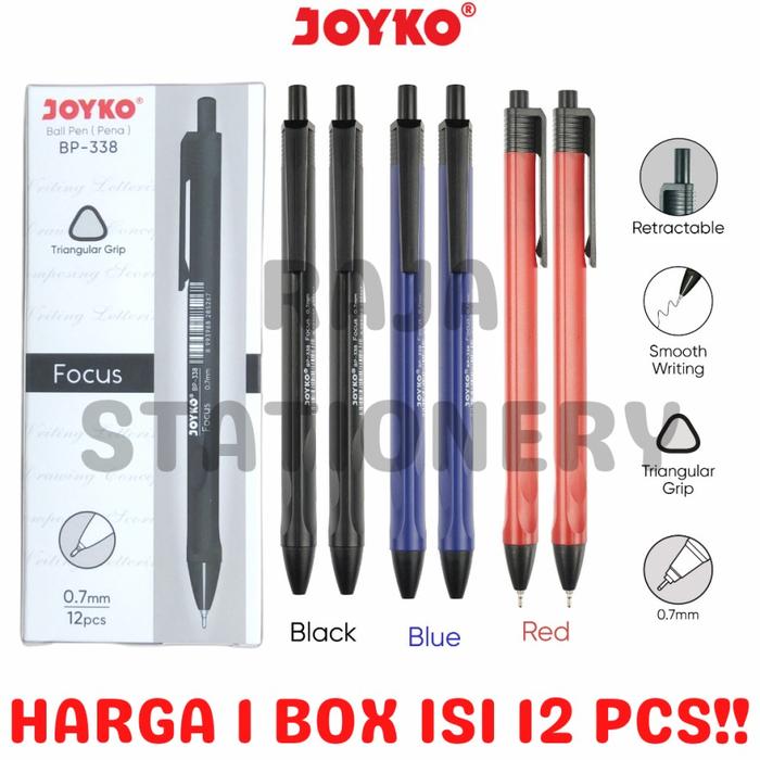 Jual JOYKO BALL PEN CLICKER PULPEN CETEK JOYKO BP-338 1 BOX 12 PCS ...
