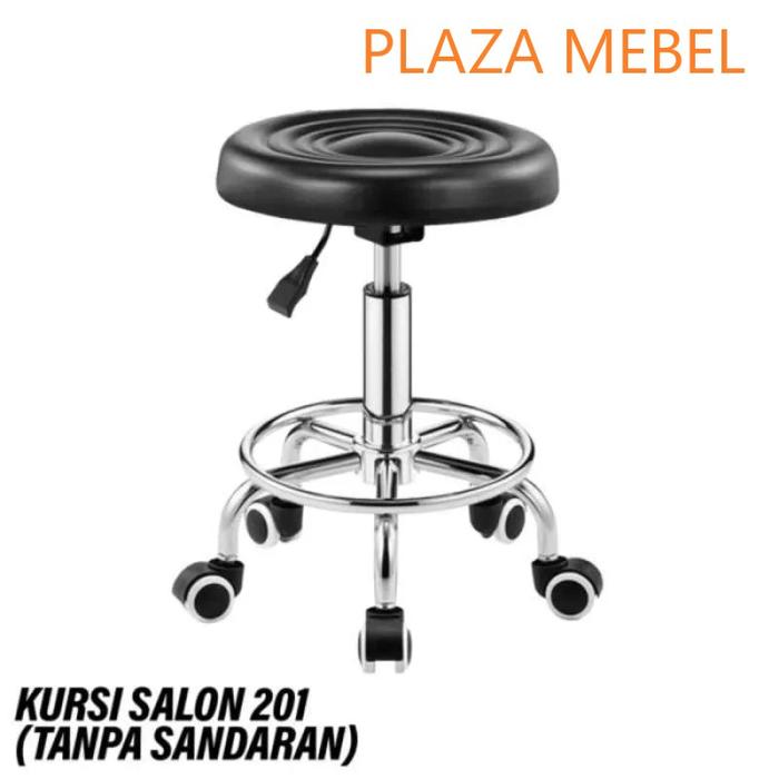 Jual Kursi Bulat Roda Stool Salon Lab Drum Hidrolik Kaki Besi 201 ...
