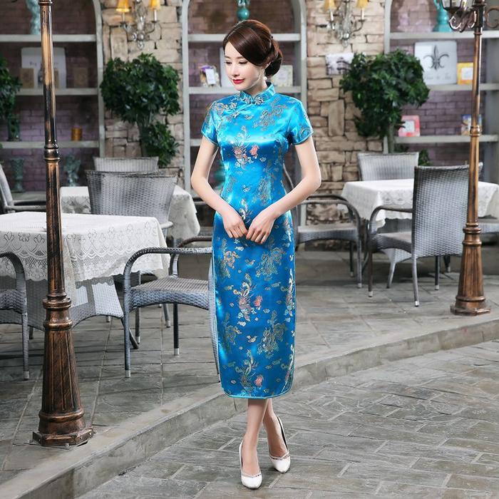 Jual Gaun Cheongsam Imlek Wanita Dewasa Baju Chinese Cheong Sam Phoenix ...