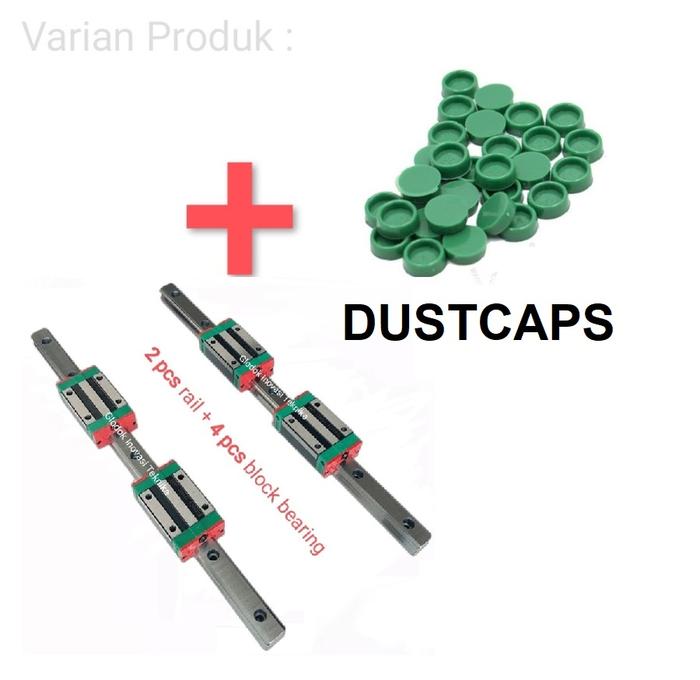 Jual Paket Rail Rel linear guide HGR20 HGH20 HGR HGH 20 CNC bearing ...
