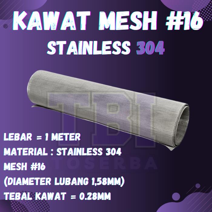 Jual KASA KAWAT NYAMUK WIRE MESH STAINLESS 304 MESH 16 - Jakarta Utara ...