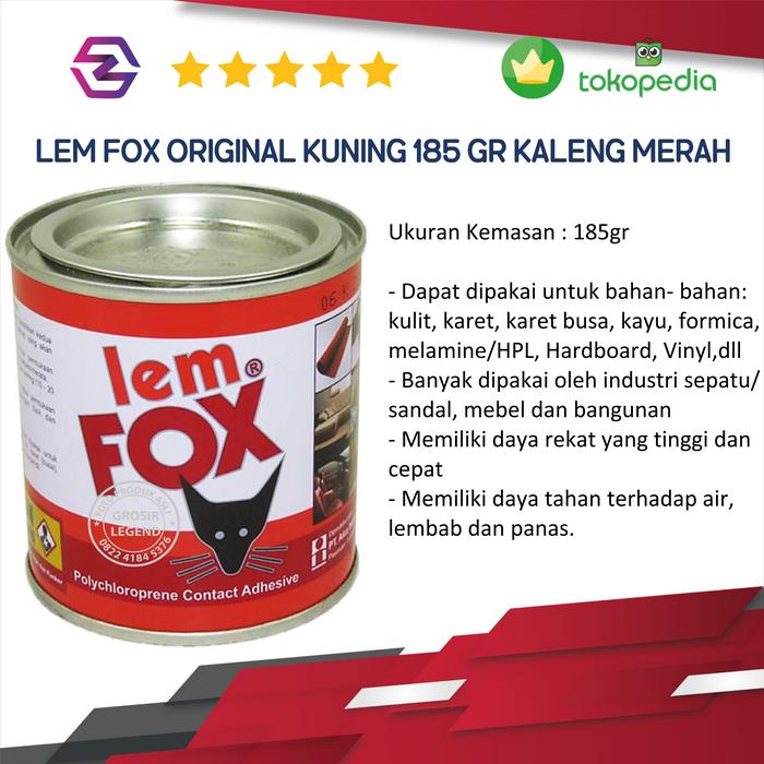 Jual Lem Fox original Kuning kemasan Kaleng Merah - 2500gr - Kab ...