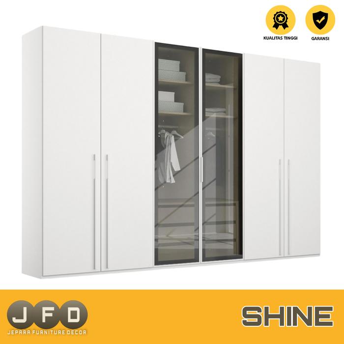 Jual Lemari Pakaian Minimalis Kaca Shine Modern Glass Wardrobe ...