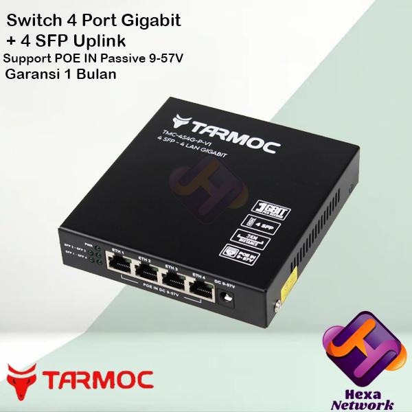 Jual Switch 4 Port Gigabit + 4 SFP Uplink POE | Switch Hub 4 Port Unmanaged - Jakarta Barat ...