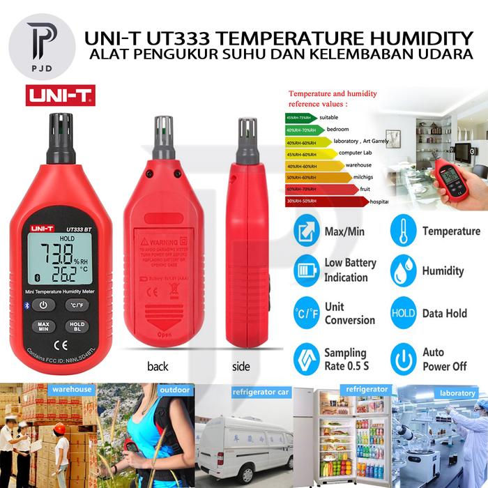Jual UNI-T ut333 Termometer Hygrometer Pengukur Suhu dan Kelembaban ...