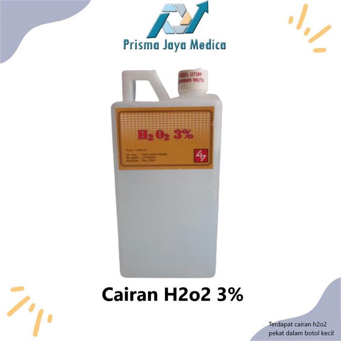 Jual H2o2 Hidrogen Peroxida 3% Kemasan 1 Liter Kemasan Terpisah - Kota ...