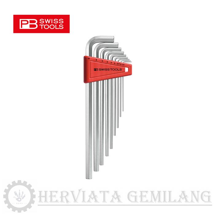 Jual PB SWISS PB 211.H-10 Hexagon Key L-Wrench Set 9 pcs / Kunci L ...
