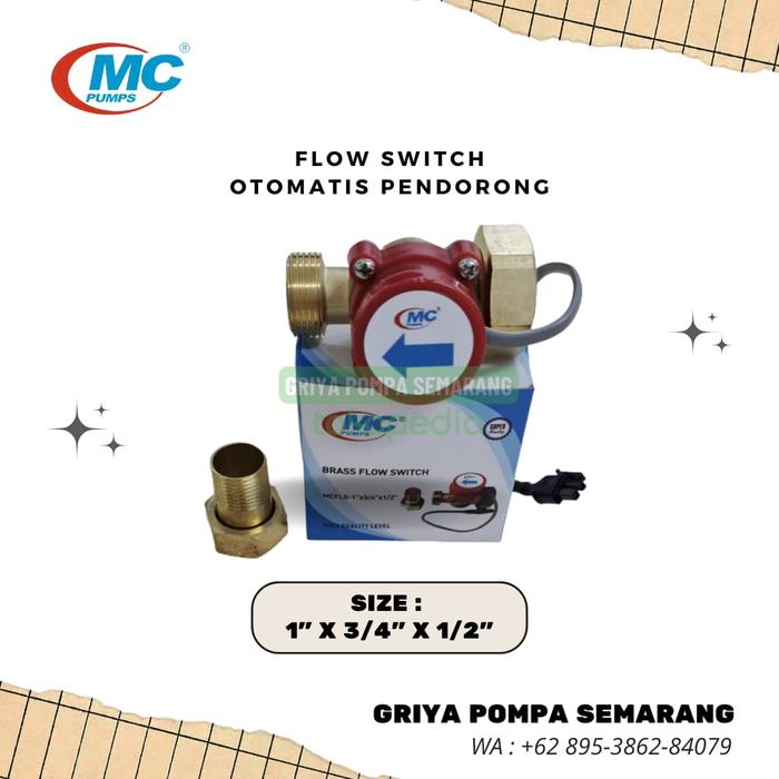 Jual FLOW SWITCH MC 1" X 3/4" X 1/2" / OTOMATIS POMPA AIR DORONG ...