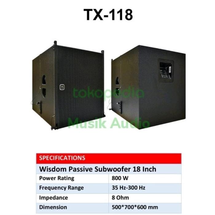 Jual Wisdom TX118 TX 118 Professional Subwoofer Line Array Original ...