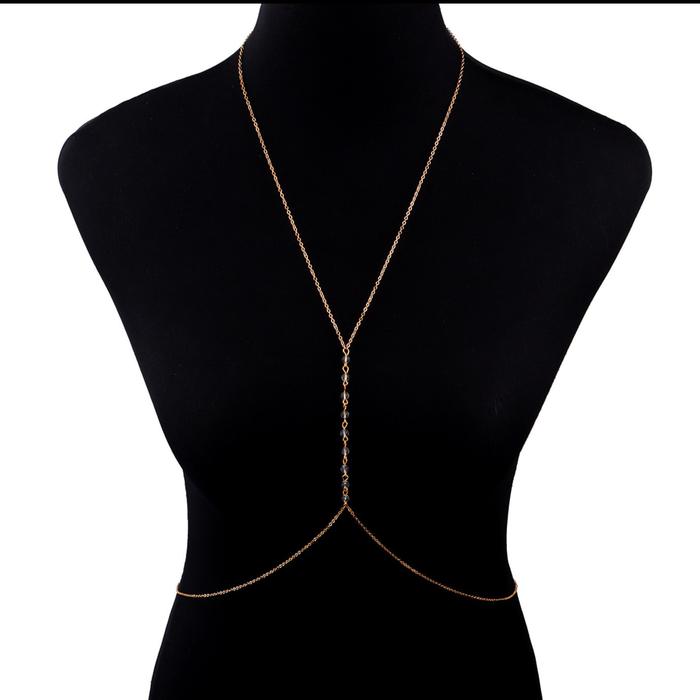 Jual BODY CHAIN CHEST TASSEL BIKINI HOT BEACH PARTY NIGHT CLUB GOLD ...