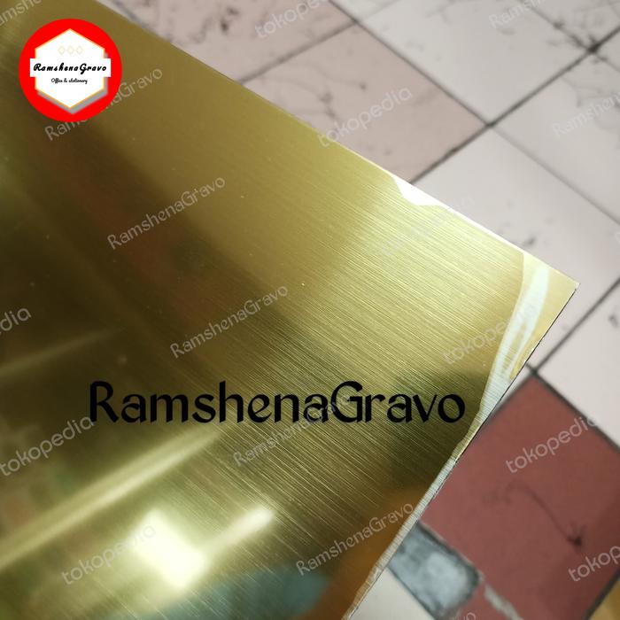 Jual gravoply silver & gold bahan grafir laser/60x120cm tebal 1.5mm ...