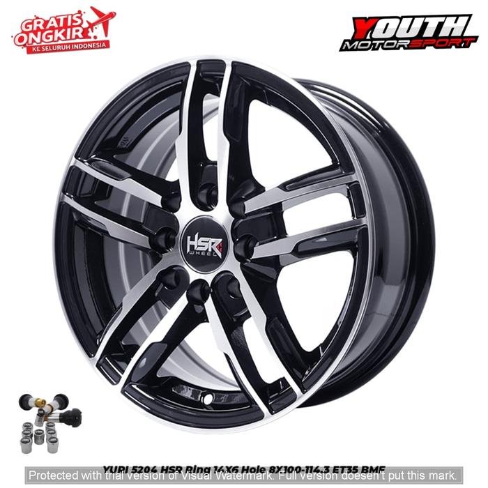 Jual VELG MOBIL RACING HSR YURI 5240 R14 H8X100-114,3 AGYA AYLA BRIO ...