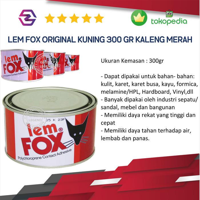 Jual Lem Fox original Kuning kemasan Kaleng Merah - 2500gr - Kab ...