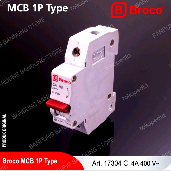 Jual BROCO MCB 4A 1P ORIGINAL SNI MADE IN INDONESIA MCB 1P 4A 220 SNI BROCO - Kota Bandung ...