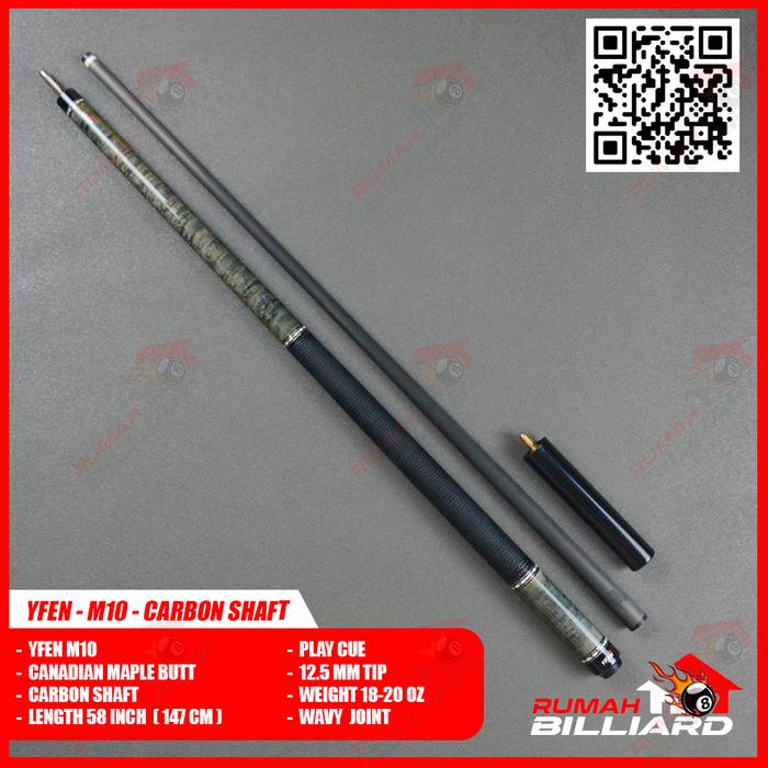 Jual Stick Billiard - Billiard Cue - YFEN M10 - Carbon Shaft - Leather ...