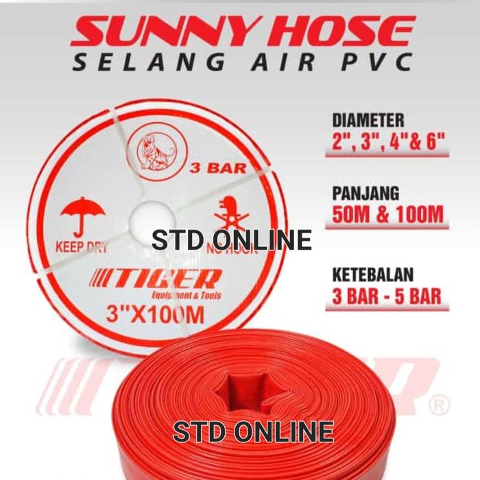 Jual SUNNY HOSE 2 INCH X 100 METER 3BAR TIGER SELANG LIPAT 2INCH - Kab ...