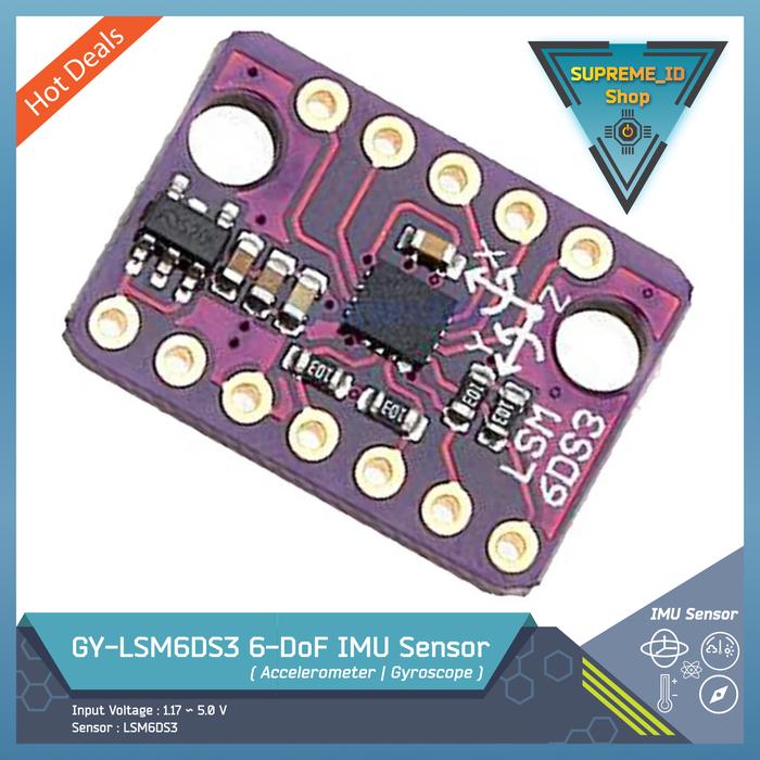 Jual GY-LSM6DS3 6DOF 6-axis Always-ON e-Compass (Accelerometer+Gyroscope） - Jakarta Utara ...