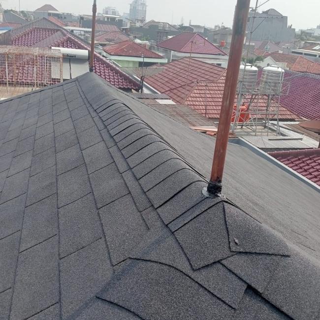 Jual EF atap bitumen aspal cti ct3 rangka baja ringan terpasang ...