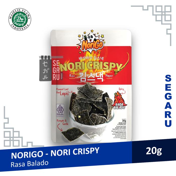 Jual NORIGO Nori Crispy Snack | Camilan Rumput Laut 20g - BBQ - Kota ...