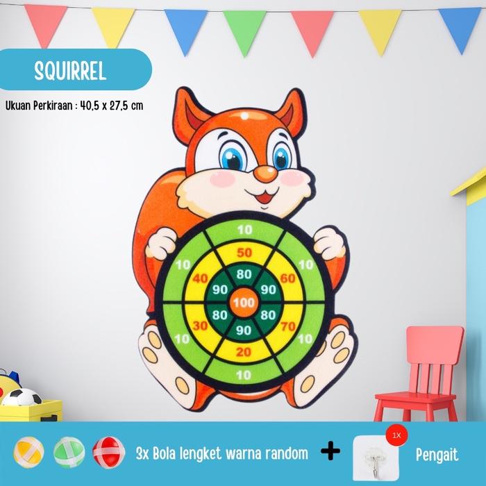 Promo Mainan Anak Lempar Bola Tempel Papan Panah Dart Game Board Ball ...