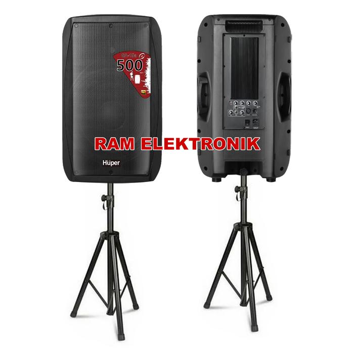 Jual Speaker Aktif 15 Inch HUPER GA15A / GA 15A 500 Watt + Stand ...