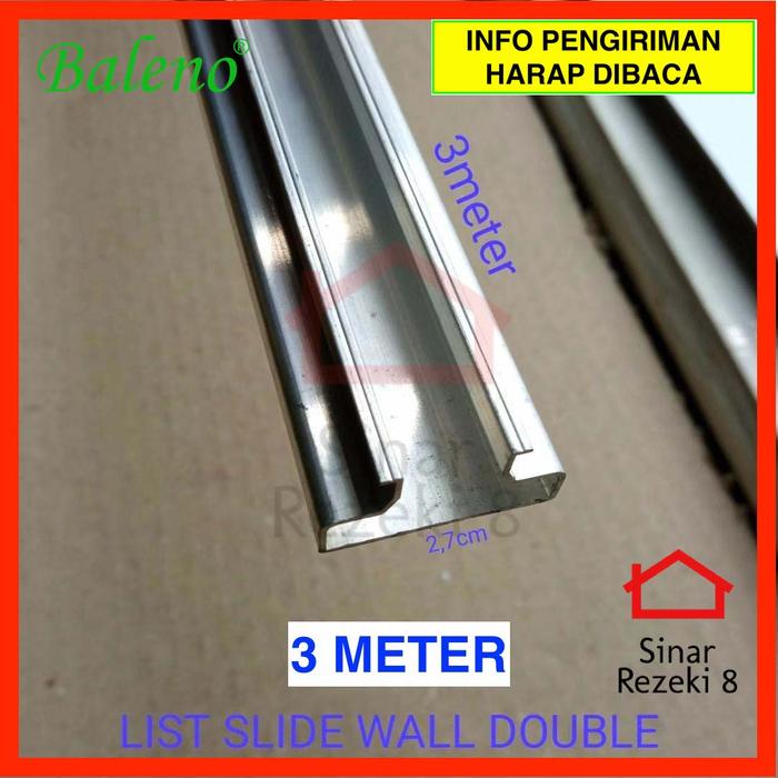 Jual Rel Slide Wall DOUBLE Sliding Slatwall Ambalan Rak List Sliding ...