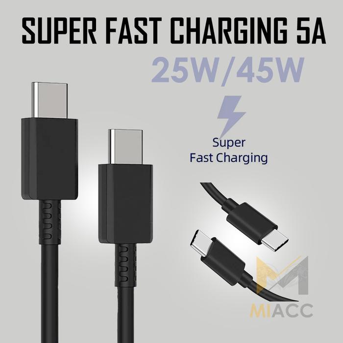 Promo KABEL DATA SAMSUNG SUPER FAST CHARGING 5A TYPE C TO USB C 25W 45W ...
