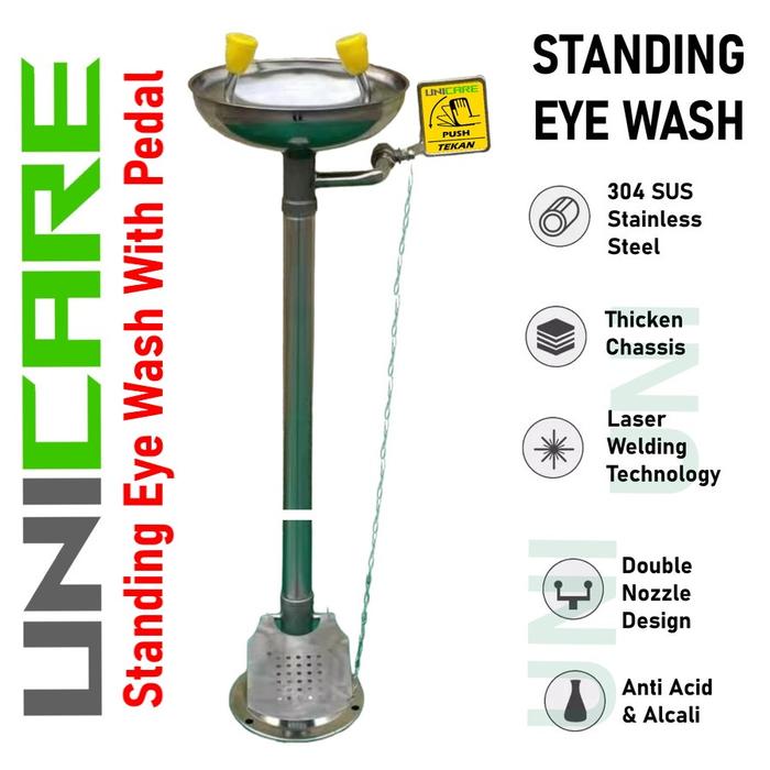 Jual EMERGENCY STANDING EYEWASH STATION / PEDESTAL MOUNTED / STAND EYE ...