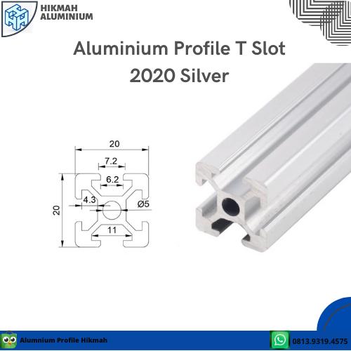 Jual Aluminium Profile T Slot 2020 Silver Panjang = 6 meter - Kab. Bekasi - Aluminium Profile ...
