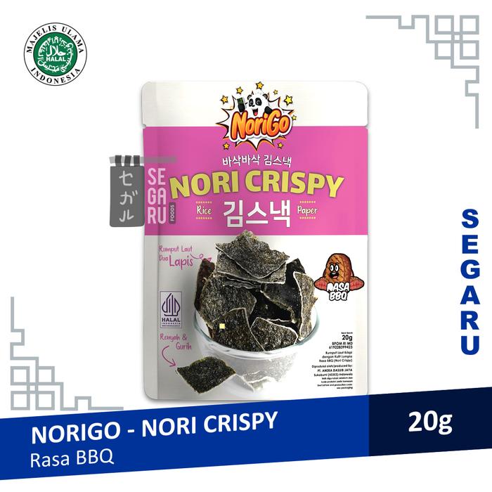 Jual NORIGO Nori Crispy Snack | Camilan Rumput Laut 20g - BBQ - Kota ...
