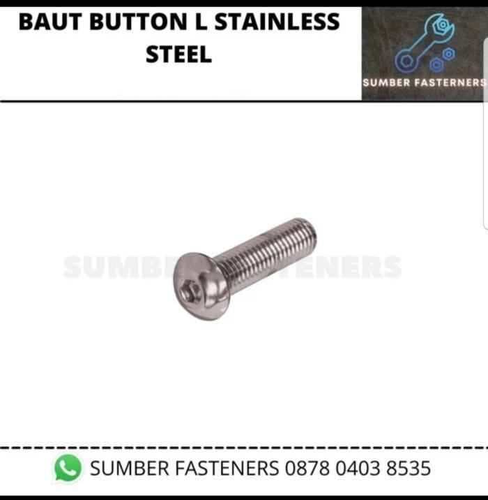 Jual Baut Button L Baut Kepala Bulat M10x20/M10x20mm /10x20 Stainless Steel - Jakarta Utara ...