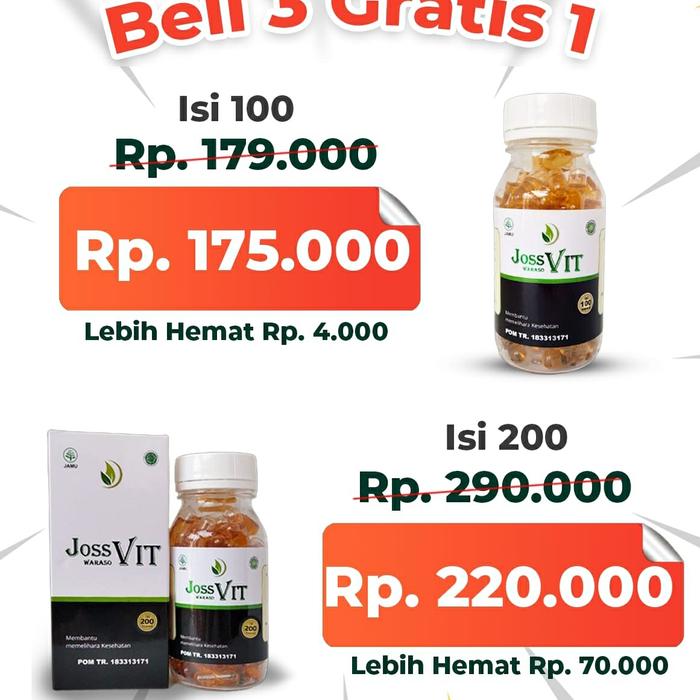 Jual jossvit / josvit / joss vit habbatusauda Original 200 kapsul - Kab ...