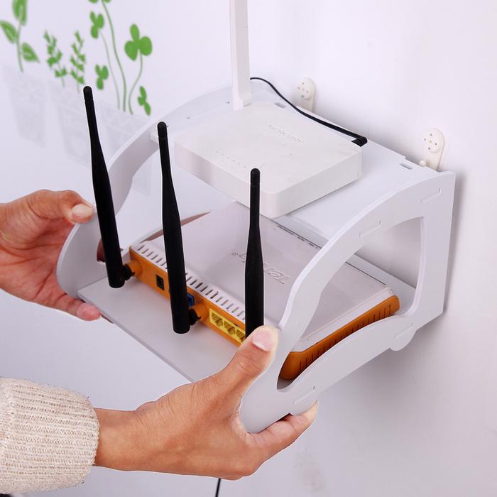 Promo rak dinding minimalis ambalan tempat router wifi - Putih ...