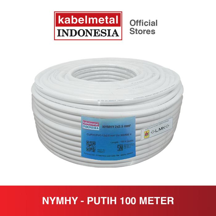 Promo Kabel Metal - Kabel NYMHY 2x2.5 mm 100 Meter Serabut Tembaga KMI ...