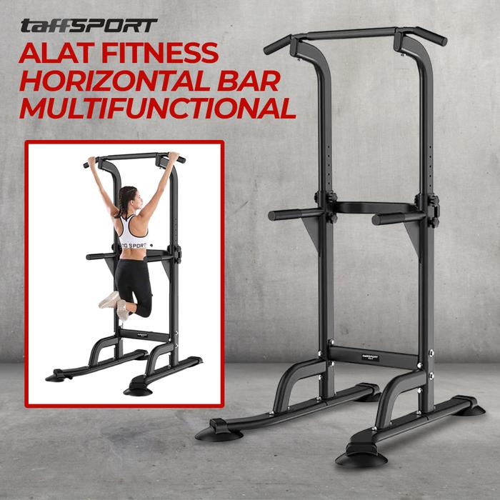 Jual Alat Fitness Horizonal Bar Olahraga Multifungsi Alat Pull Up Black ...