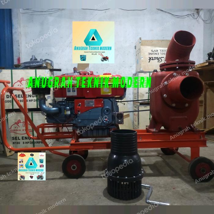 Jual Pompa air Diesel 8" inch Diesel DH S1130 Rangka sasis roda ...