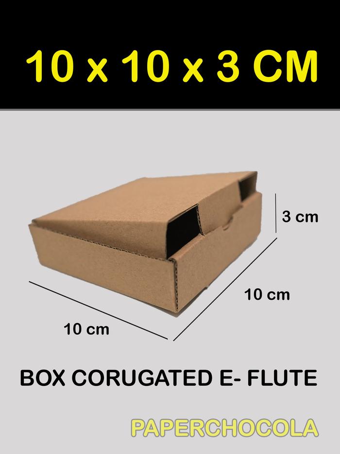 Jual Box Kardus E-Flute 10x10x3 cm / BOX KARTON CORUGATED DIE CUT E ...