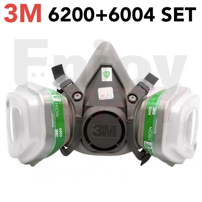 Jual Masker 3M 6200 Half Facepiece Respirator Half Gas maskerMedium ...