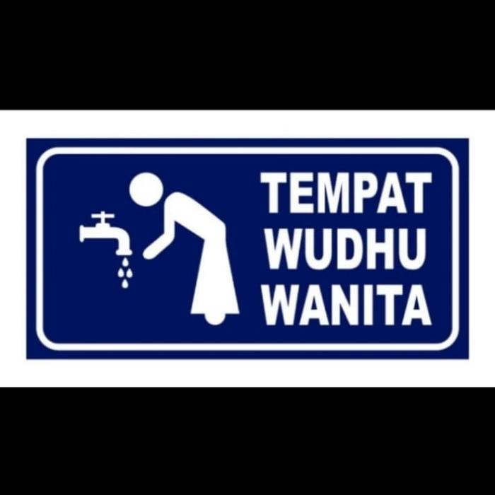 Jual STIKER VINYL 15X30CM TEMPAT WUDHU PRIA/WANITA SIGN RAMBU K3 ...
