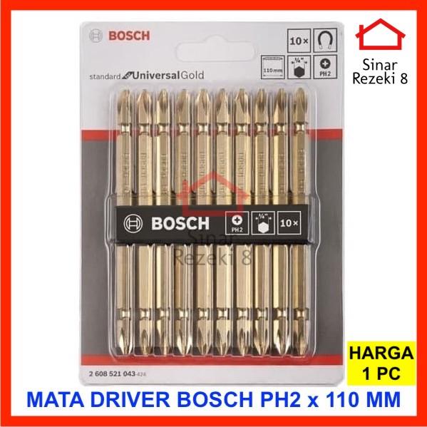 Jual Mata Driver Obeng BOSCH Bor Skrup PH2 - 110 mm / 2 Screw Driver ...