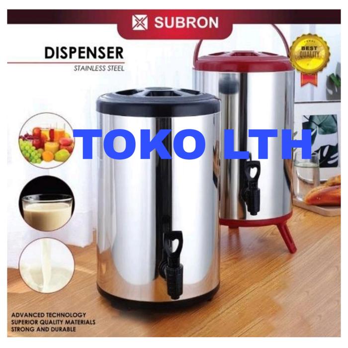 Jual SUBRON WATER JUG DISPENSER AIR MILK TEA COFFEE STAINLESS 8 LITER ...