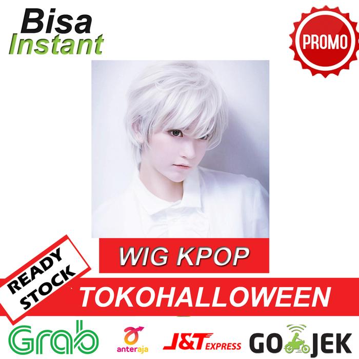 Jual wig warna putih buat cosplay anime atau cowok korea - Jakarta ...