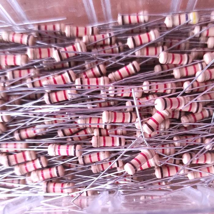 Jual R TAIWAN Original 1K2 1.2k 1.2 K Resistor 1.2Kohm 1/2w setengah ...