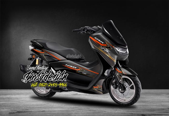 Jual STIKER NMAX ABU ABU FULL BODY GRADASI HITAM 2020 2021 2022 2023 ...