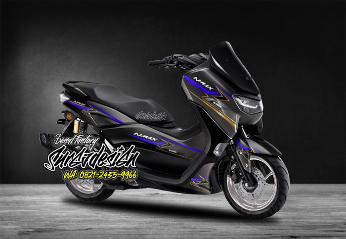 Jual STIKER NMAX ABU ABU FULL BODY GRADASI HITAM 2020 2021 2022 2023 ...