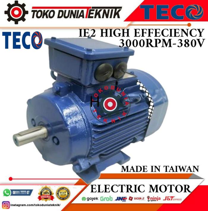Jual TECO AESV2S (IE2) 2.2KW / 3HP 3000RPM 2POLE 3PHASE B3 FOOT MOUNTED ...