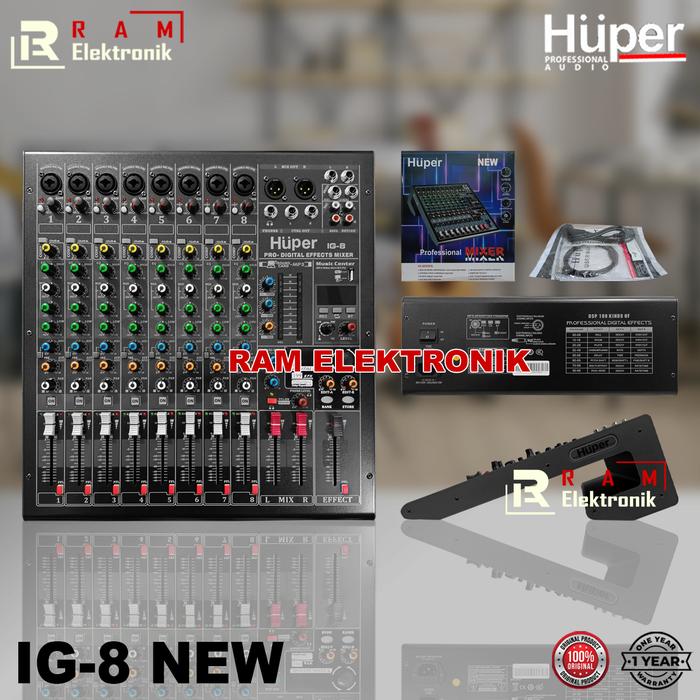 Jual Mixer HUPER IG8 / IG-8 / IG 8 Original 8 Channel USB Bluetooth 199 DSP - Jakarta Barat ...