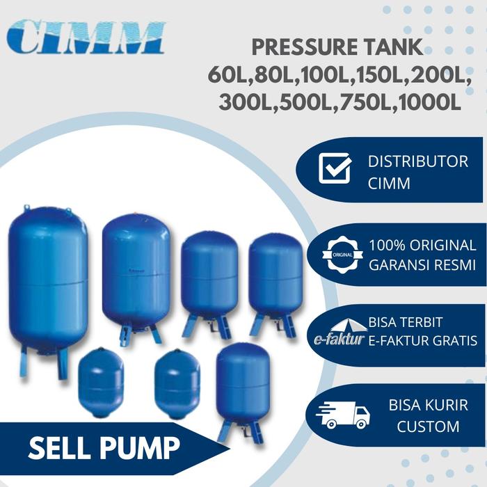 Jual PRESSURE TANK CIMM 200 Liter 10 Bar - Kab. Bekasi - sell pump ...