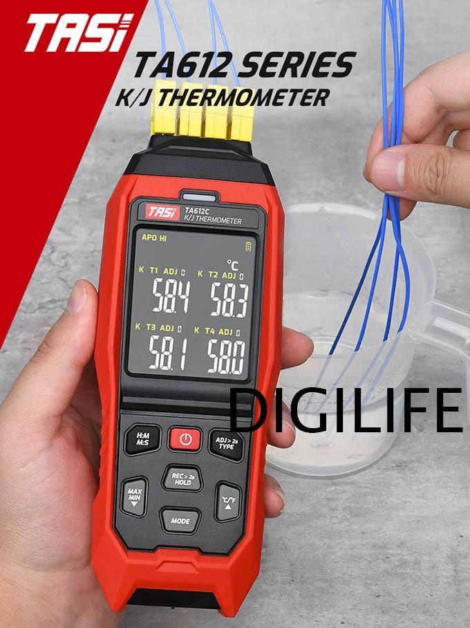 Jual Thermocouple Data Logger 4 Chanel TASI TA-612C Thermometer TA612C ...