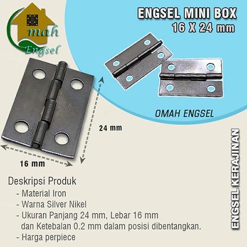 Jual +Skrup Engsel Mini Engsel Kerajinan 16 x 24 mm Engsel Pintu Kotak ...